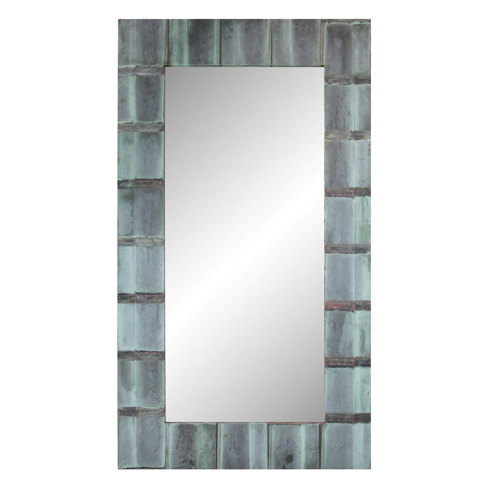 Massive Copper Lion Head Cornice Mirror Oversized from NYC Buildings w ...