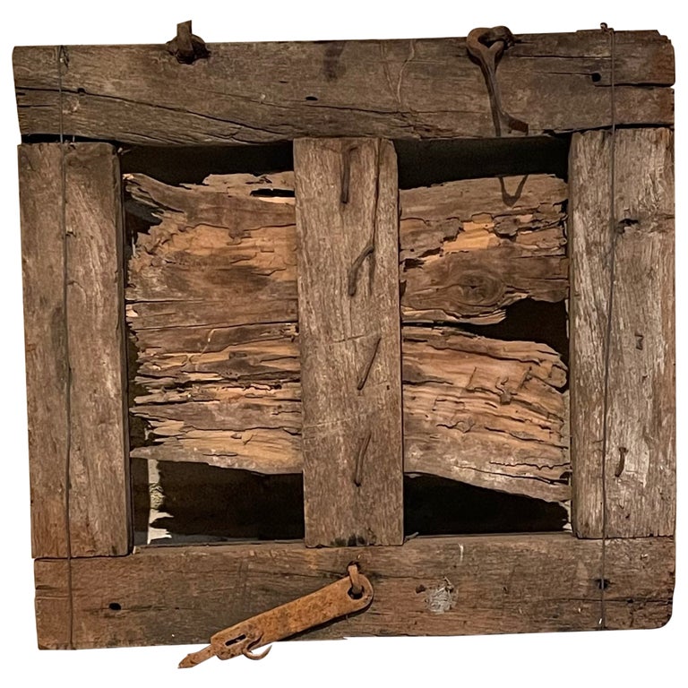 Rustic Ranch Small Mesquite Window Forged Iron Hardware Jalisco ...