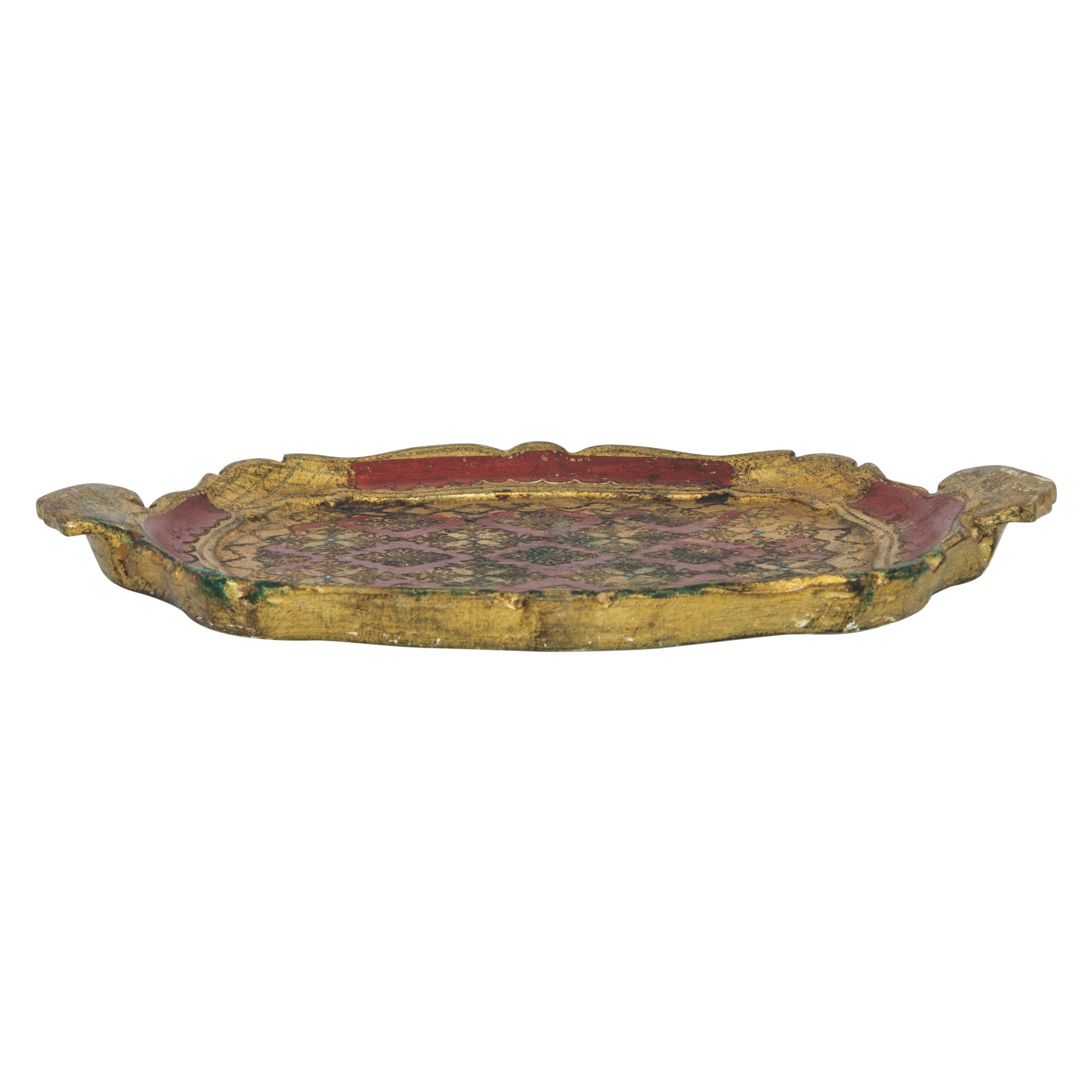 Well-Carved German Black Forest Rectangular Wooden Tray For Sale at 1stDibs