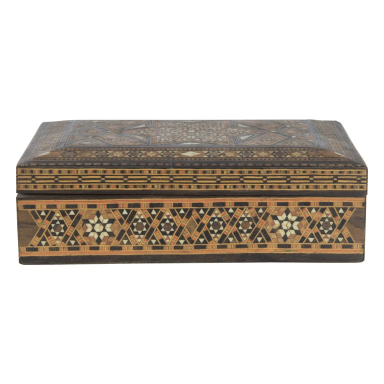 Vintage North African Marquetry Box at 1stDibs