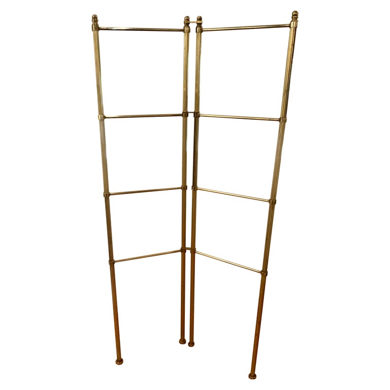 Adjustable Folding Brass Towel Rack at 1stDibs