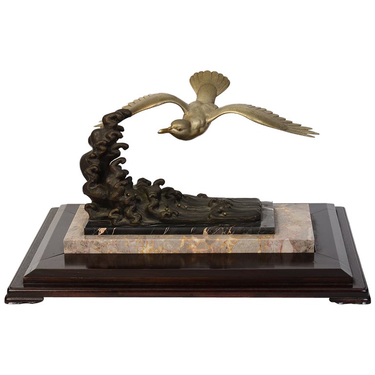 Early 20th Century, Showa, Antique Japanese Bronze Flying Bird For Sale ...
