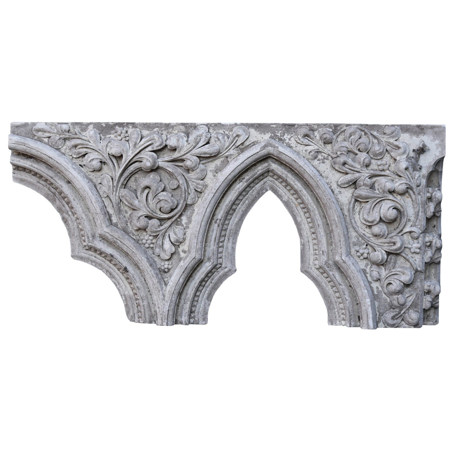 Monumental Carved Limestone Pediment For Sale at 1stDibs