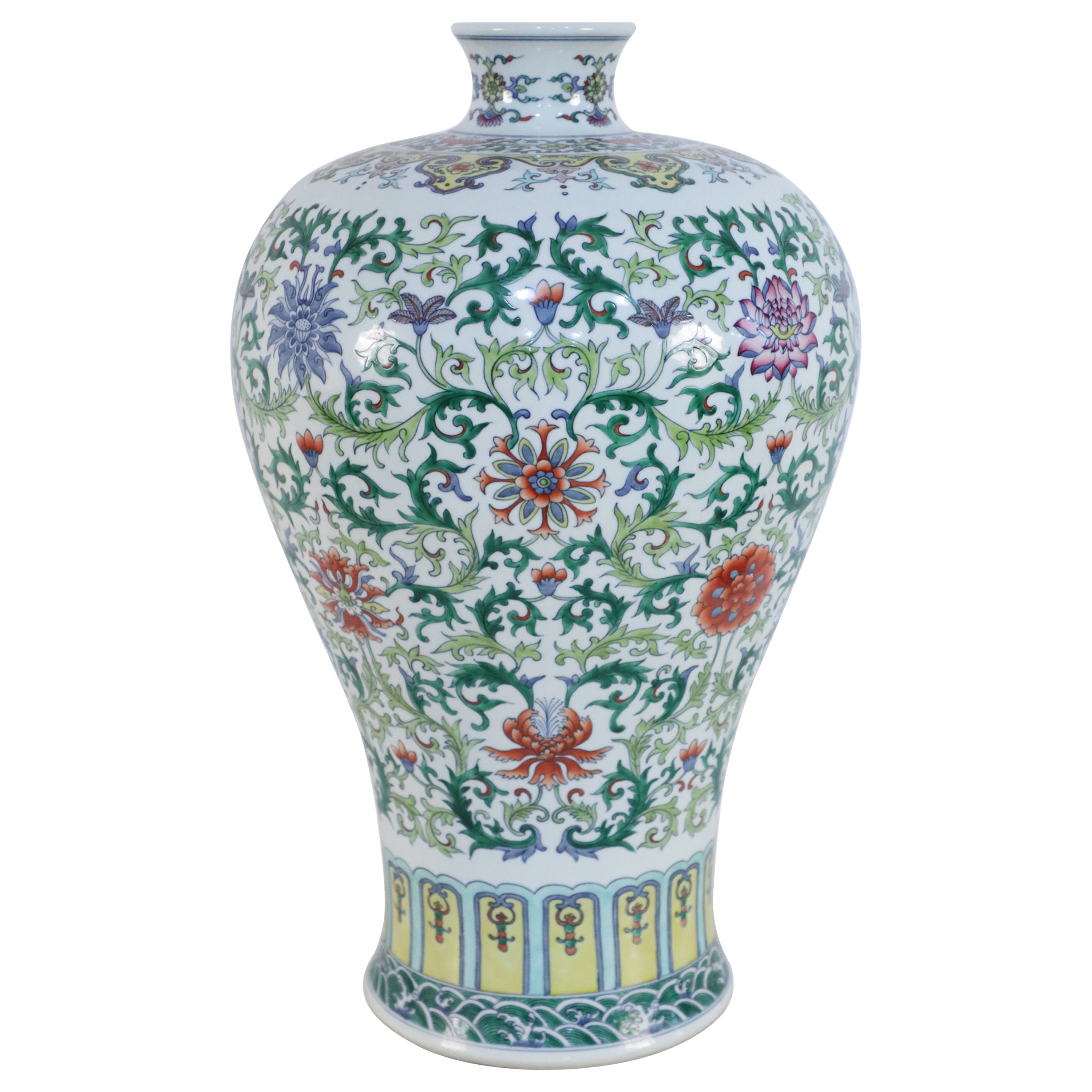 Pair of Chinese White and Black Porcelain Urns For Sale at 1stDibs