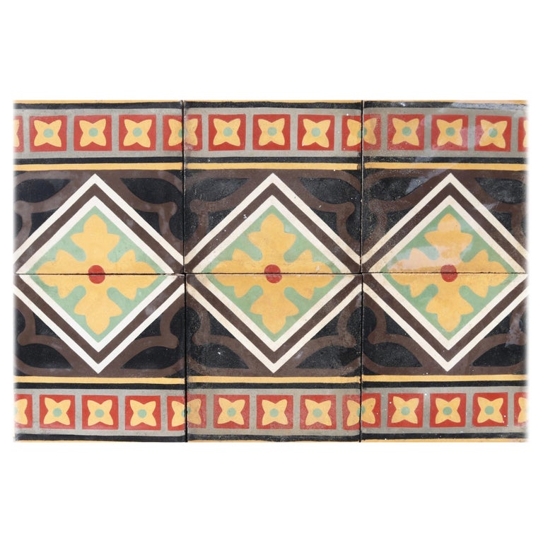 Reclaimed Encaustic Cement Floor or Wall Tiles at 1stDibs | reclaimed ...
