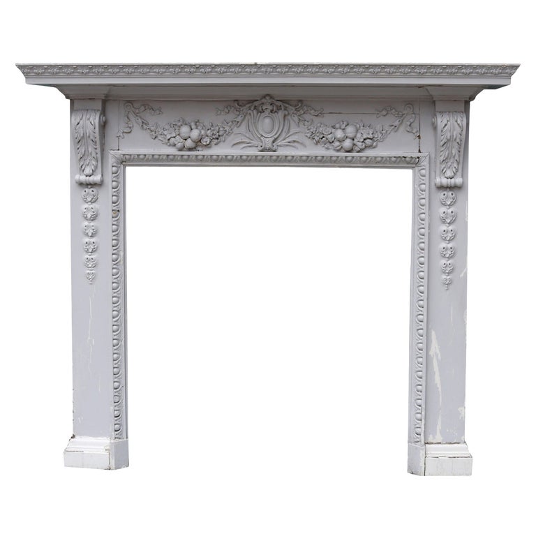 Reclaimed Georgian Style Pine Mantel For Sale at 1stDibs | pine mantle