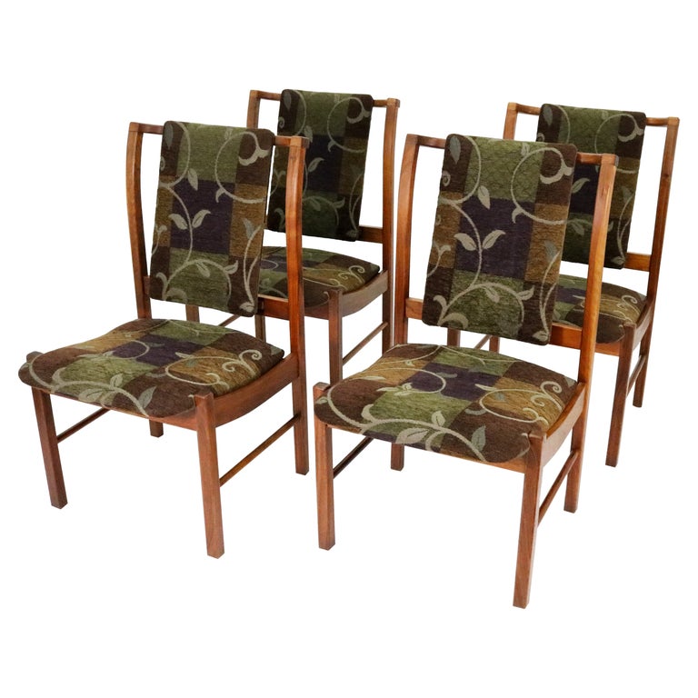 Mid-Century Walnut Dining Chairs by Lane Furniture, Set of 4 For Sale ...
