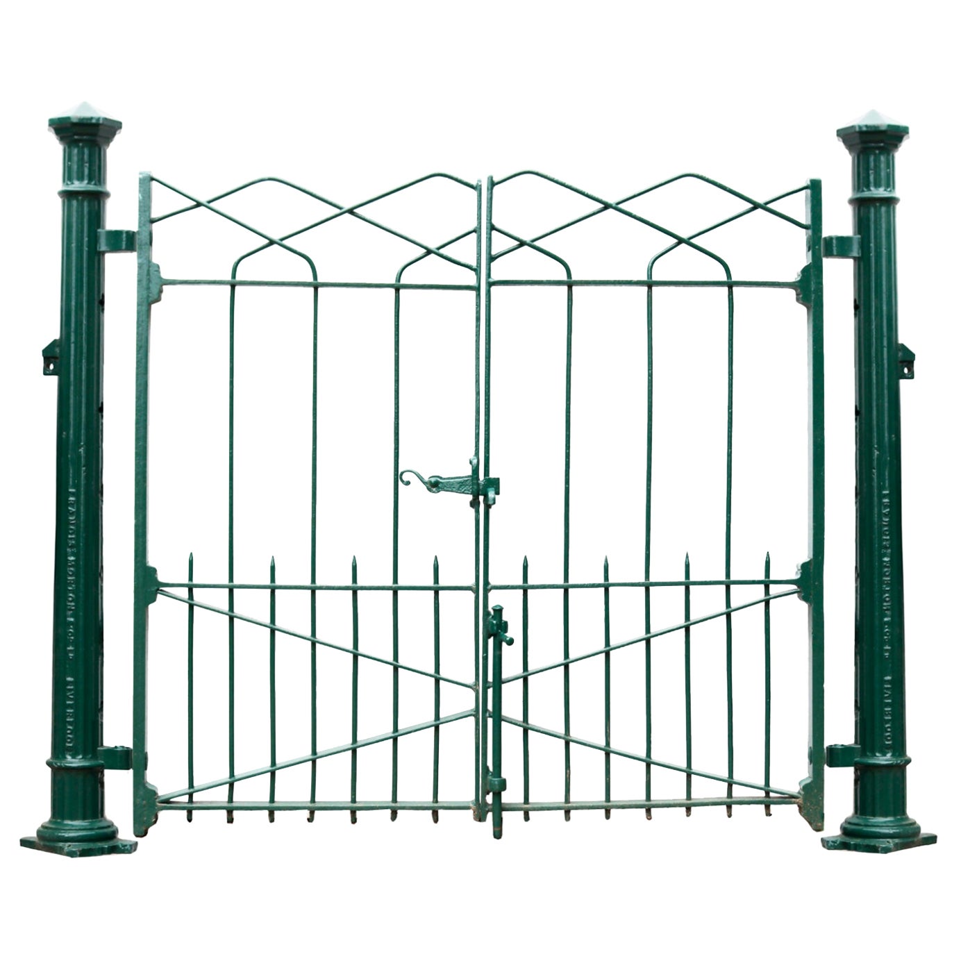 Impressive Wrought Iron Gates with Grape Vine Details at 1stDibs