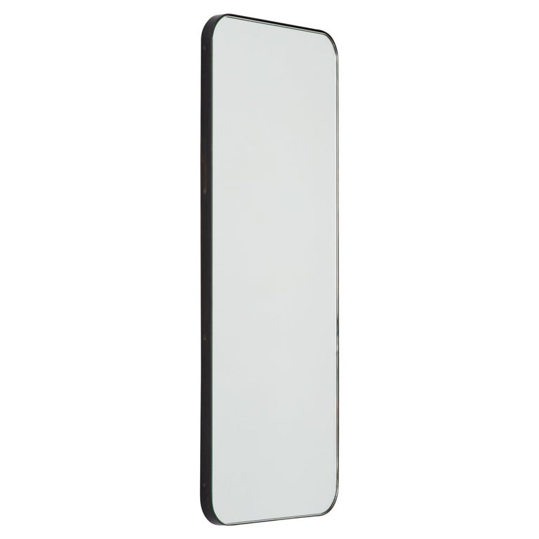 Quadris Rectangular Minimalist Bespoke Mirror with Smart Patina Frame ...