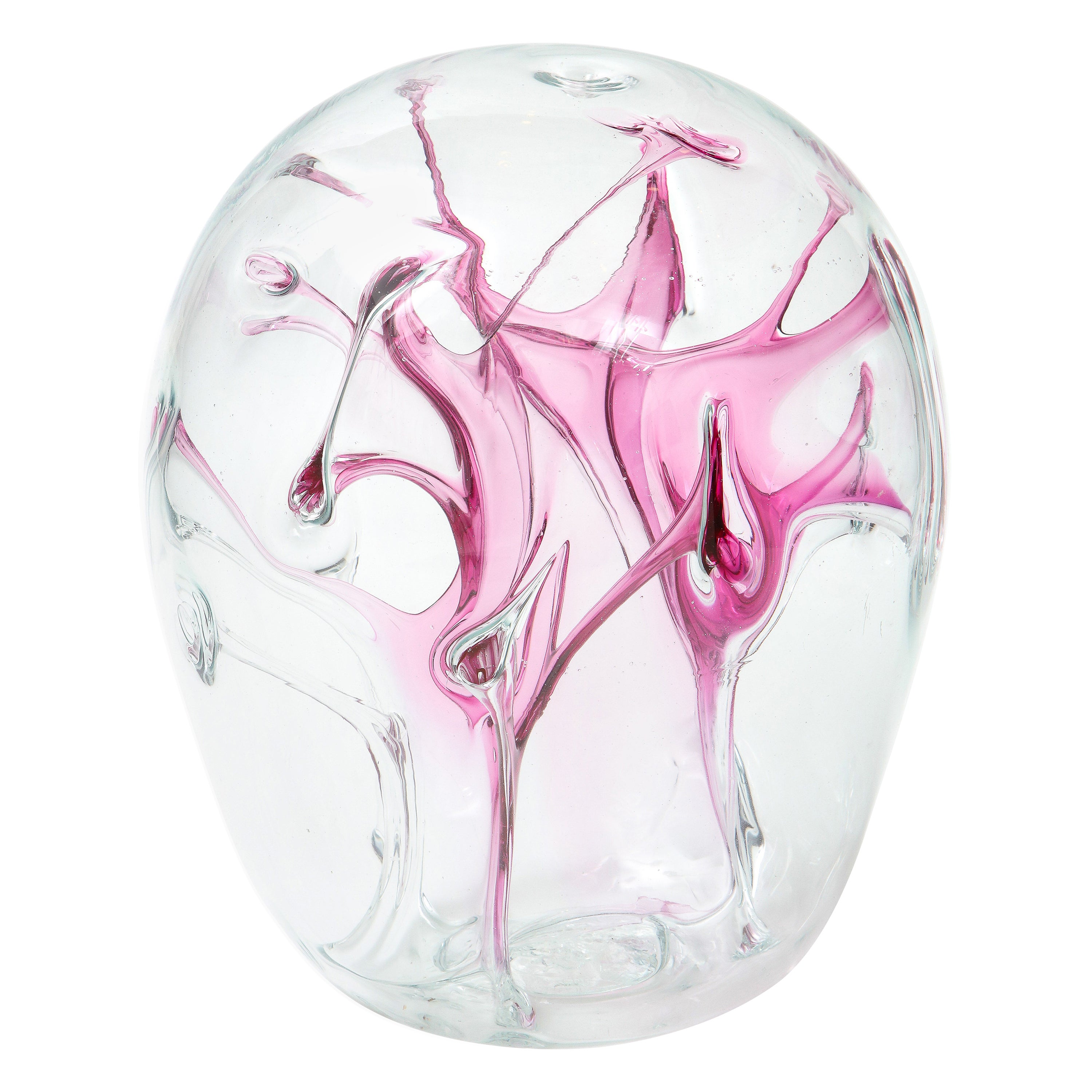 Collection of Three Peter Bramhall Hand Blown Glass Art Sculpture Orb Vases at 1stDibs