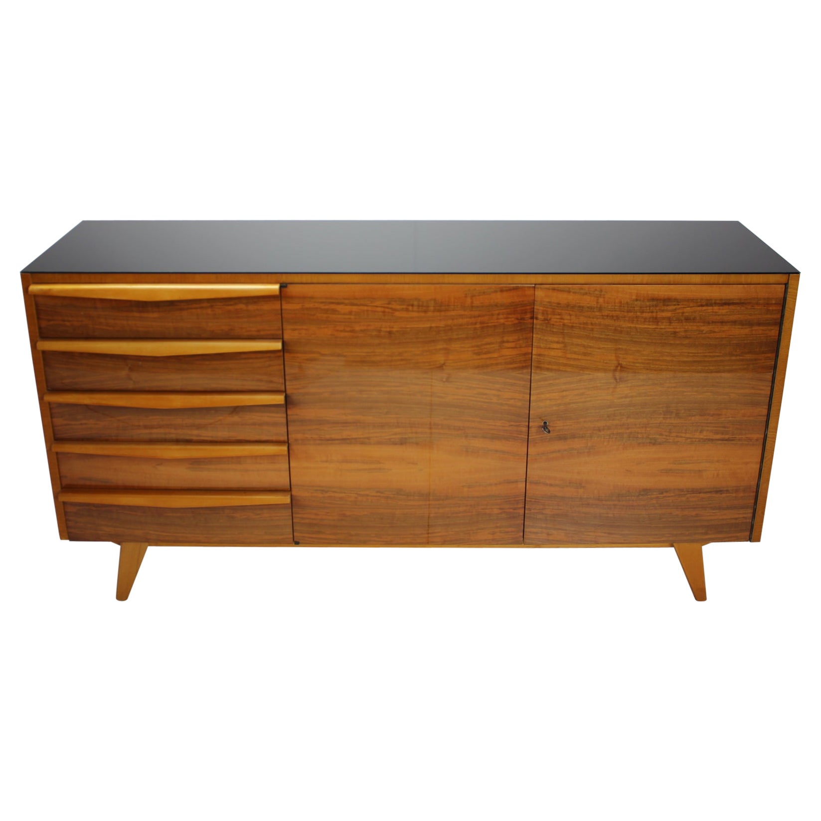 Mid-Century Upcycled Sideboard on High Gloss, 1960's at 1stDibs