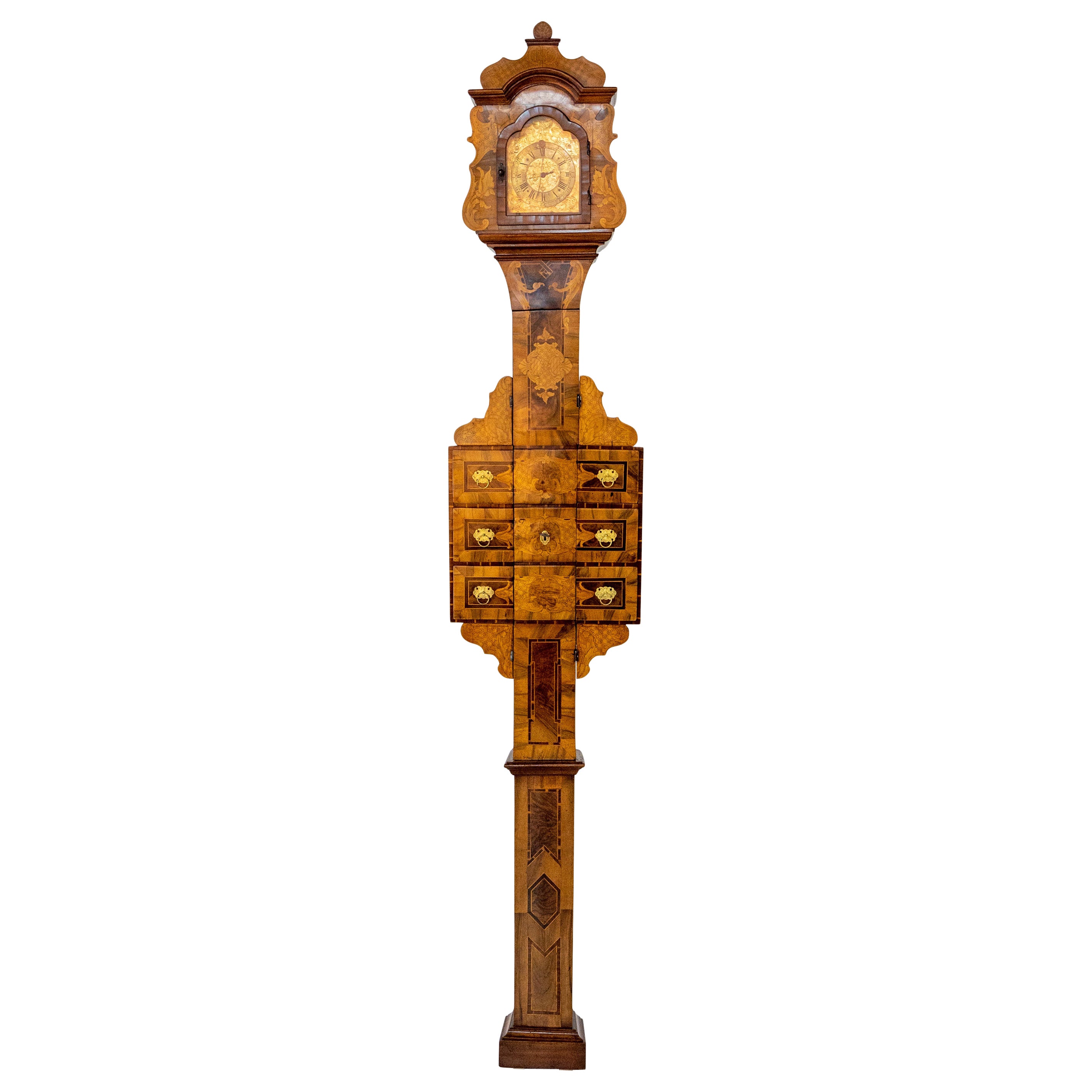 18th Century German Grandfather Clock For Sale at 1stDibs