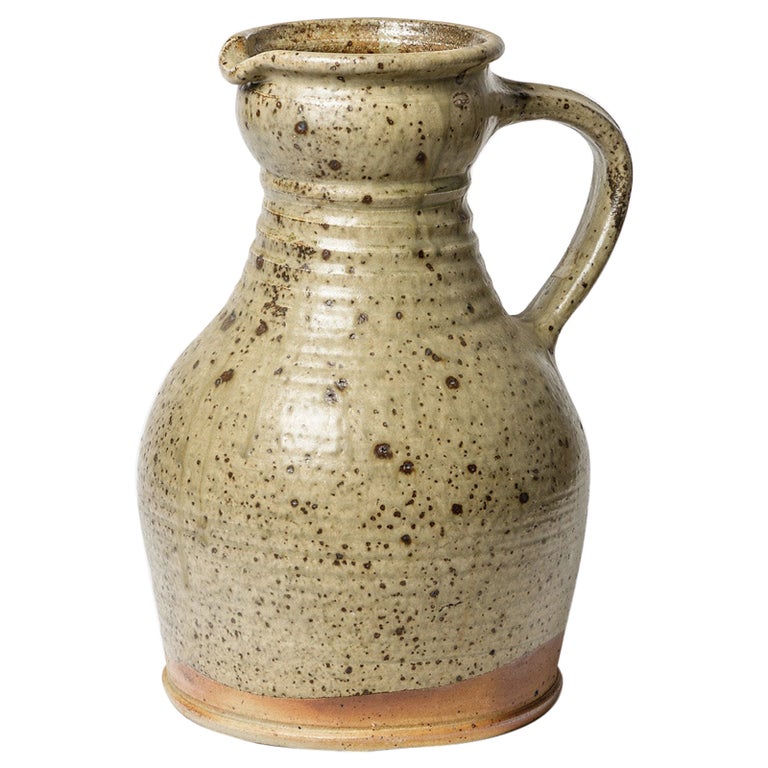 Extra Large Grey Stoneware Ceramic Pitcher by Pierre Digan La Borne ...