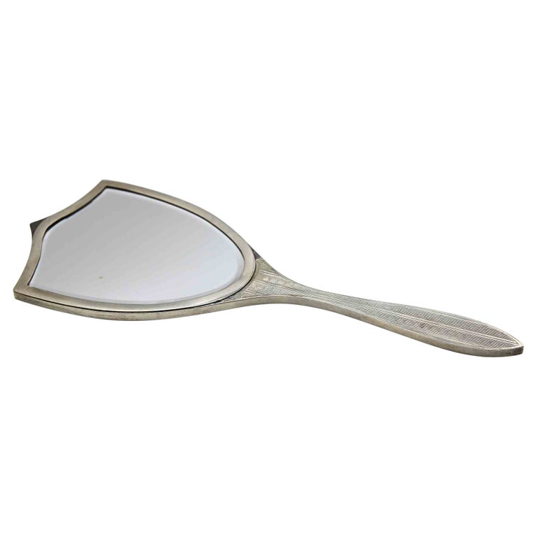 Vintage Silver Mirror, Italy Mid-20th Century For Sale at 1stDibs