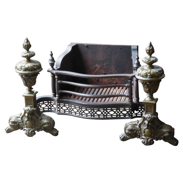 English Victorian Style Fireplace Grate, Fire Grate For Sale at 1stDibs