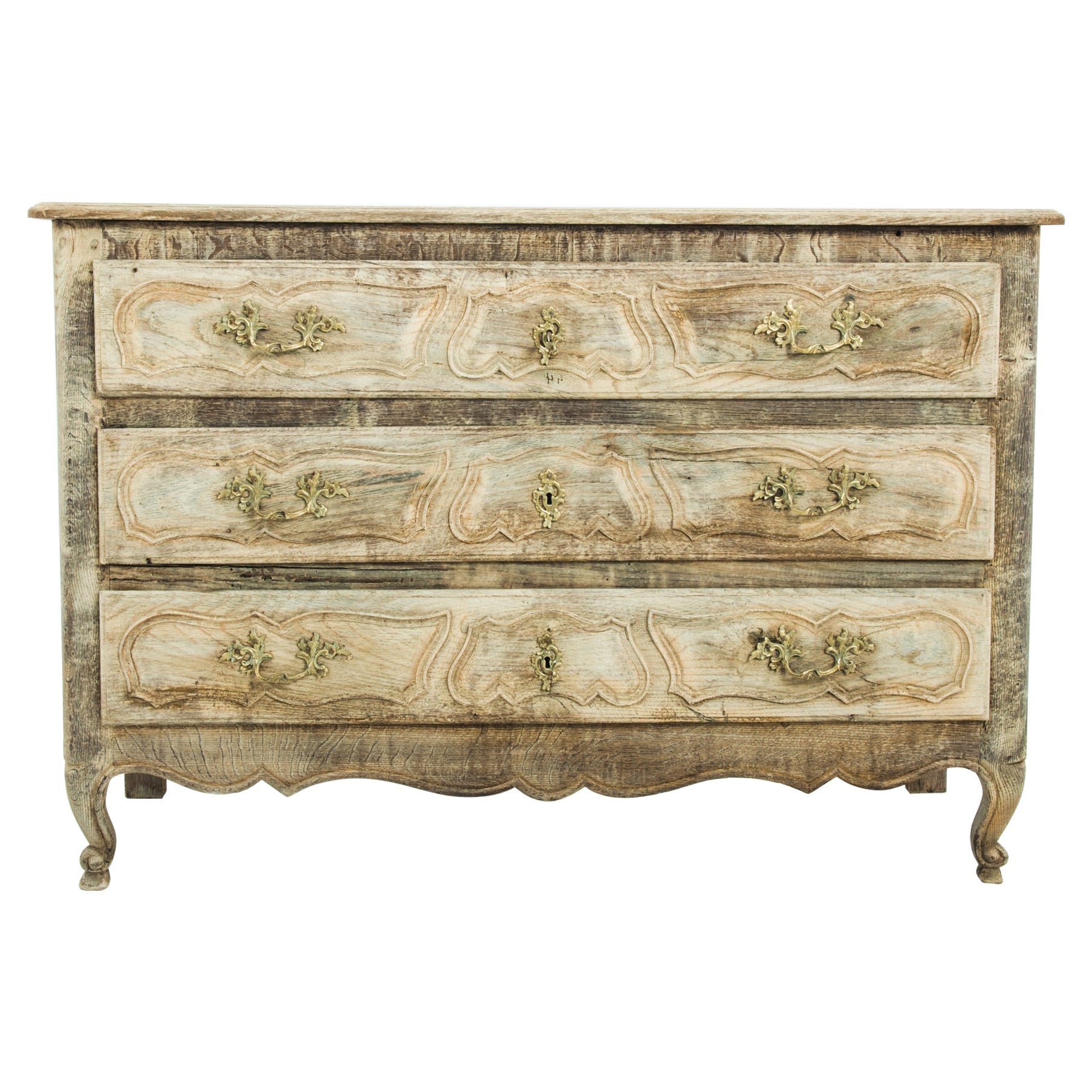 Antique French Provincial Bleached Oak Chest of Drawers at 1stDibs ...