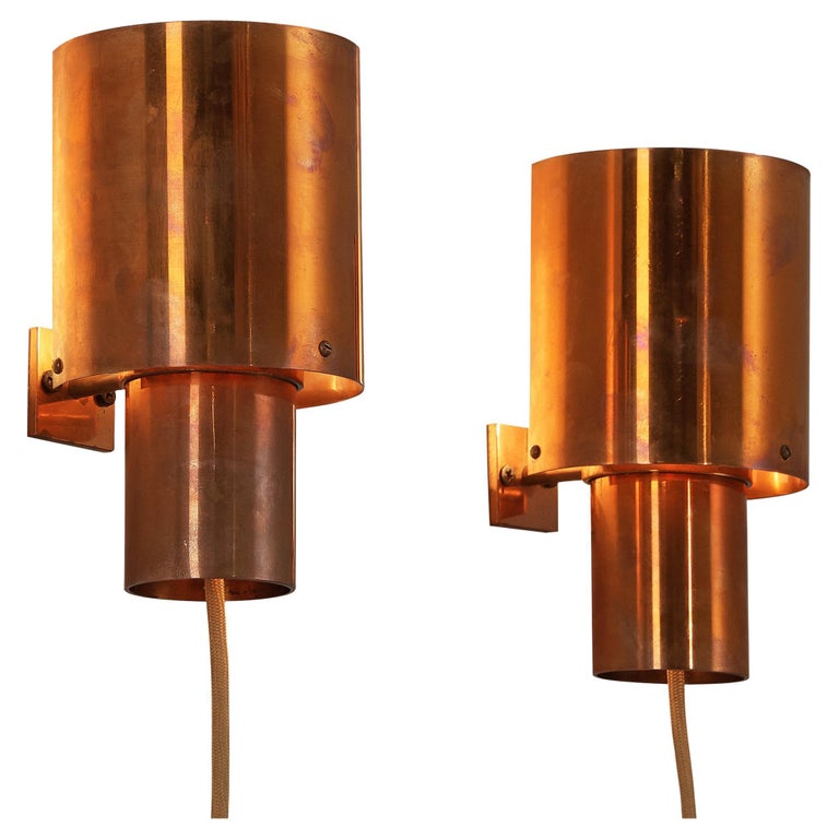 Pair of Wall Lights in Copper For Sale at 1stDibs