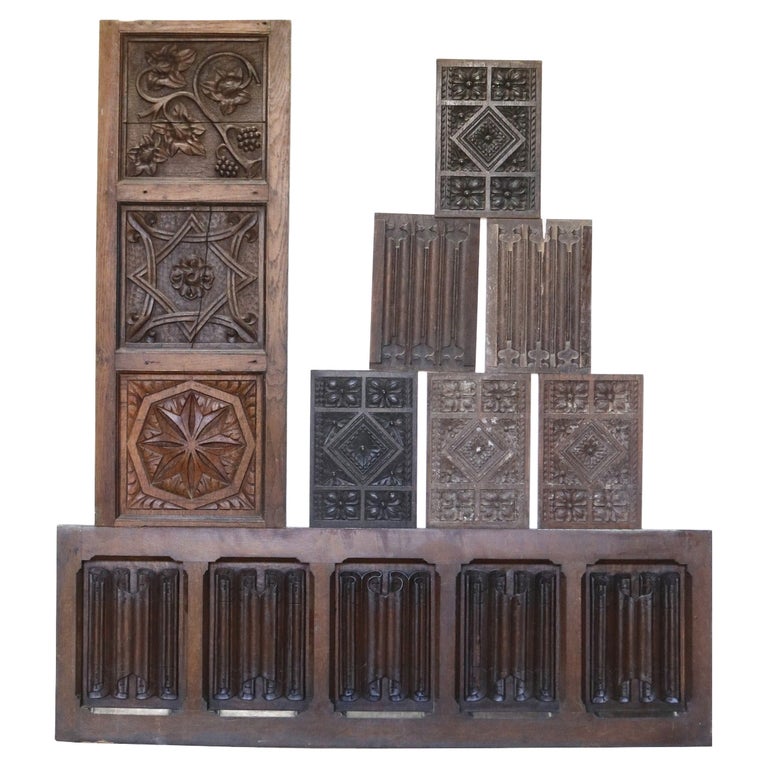 Antique Carved Oak Panelling at 1stDibs