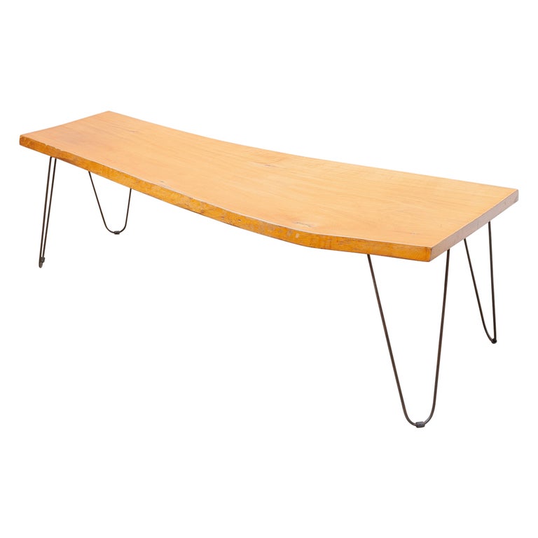 Large Organic Walnut Tree Trunk Coffee Table, 1960s For Sale at 1stDibs