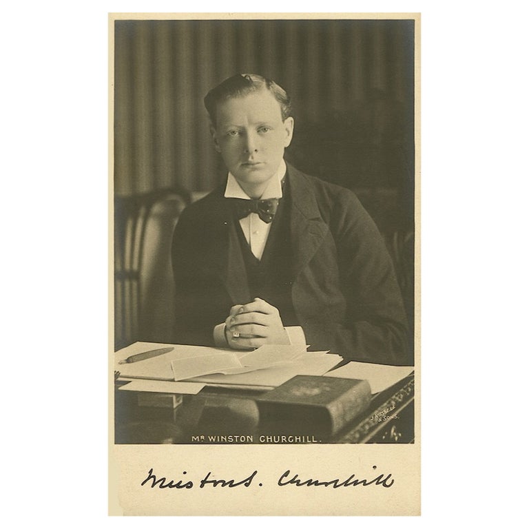 Winston Churchill Signed Photograph at 1stDibs
