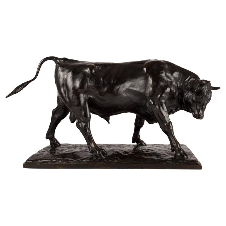 Sculpture américaine « Sulking Bull » de 1937 par Harry Wickey et Roman ...