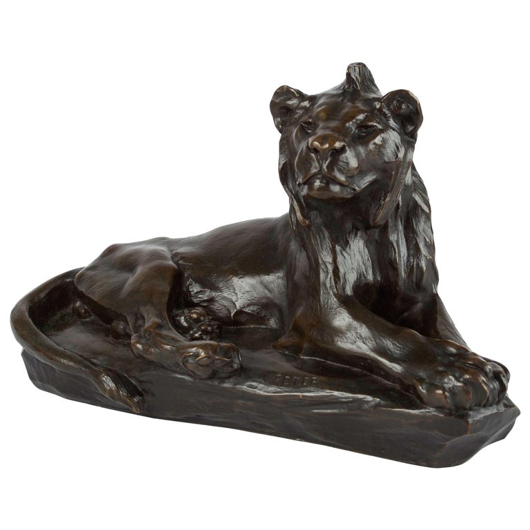 Antique French Bronze Sculpture "Lion Cub of Atlas" Victor Peter and ...