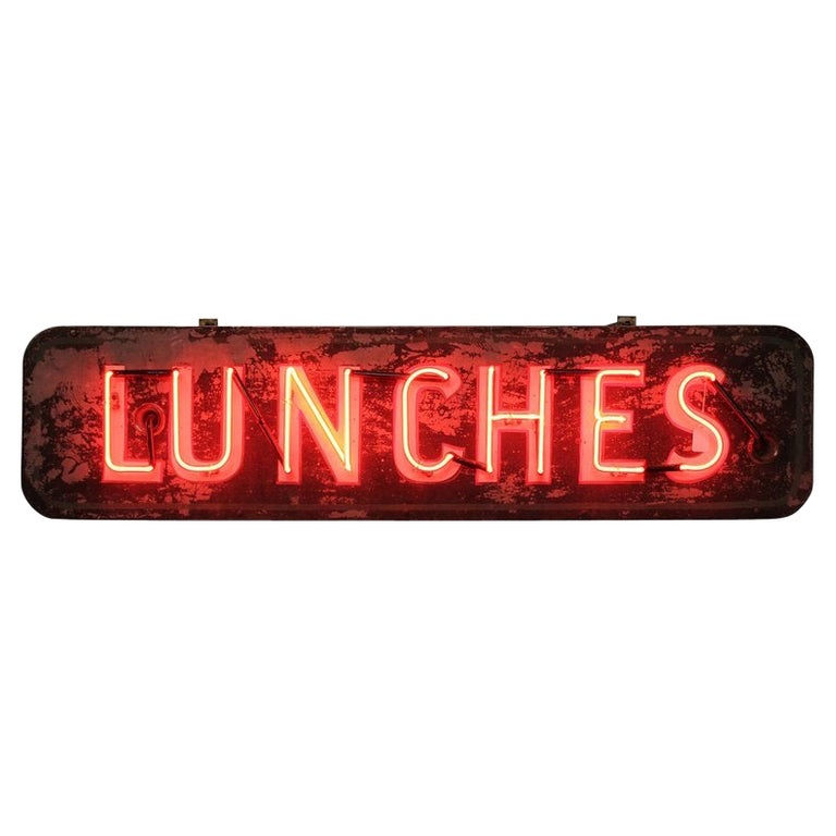 1930's Neon Sign Lunches at 1stDibs
