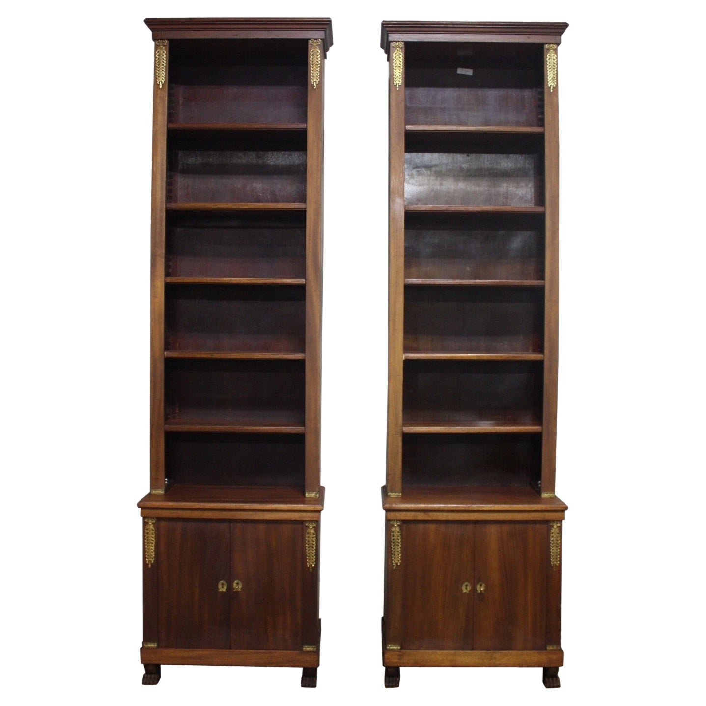 Large Pine Belle Époque Bookcase or Buffet from Bohemia, c. 1880 For ...