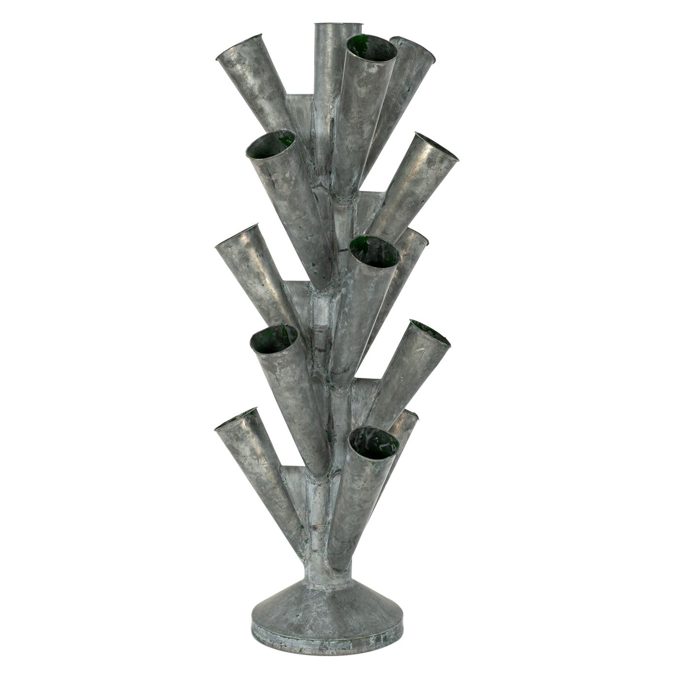 Large Vintage Zinc Fleuris Stand For Sale at 1stDibs