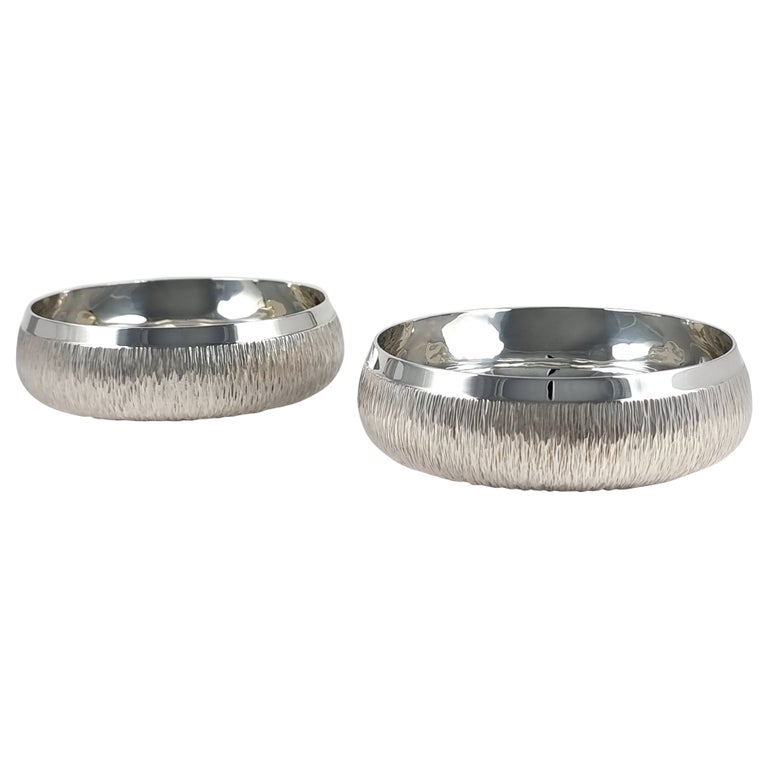 Pair of Sterling Silver Bowls, Gerald Benney, 1983 at 1stDibs