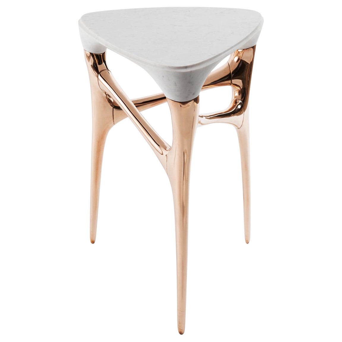 Customizable Promemoria Momus Small Table in Brown Mahagony and Bronze ...