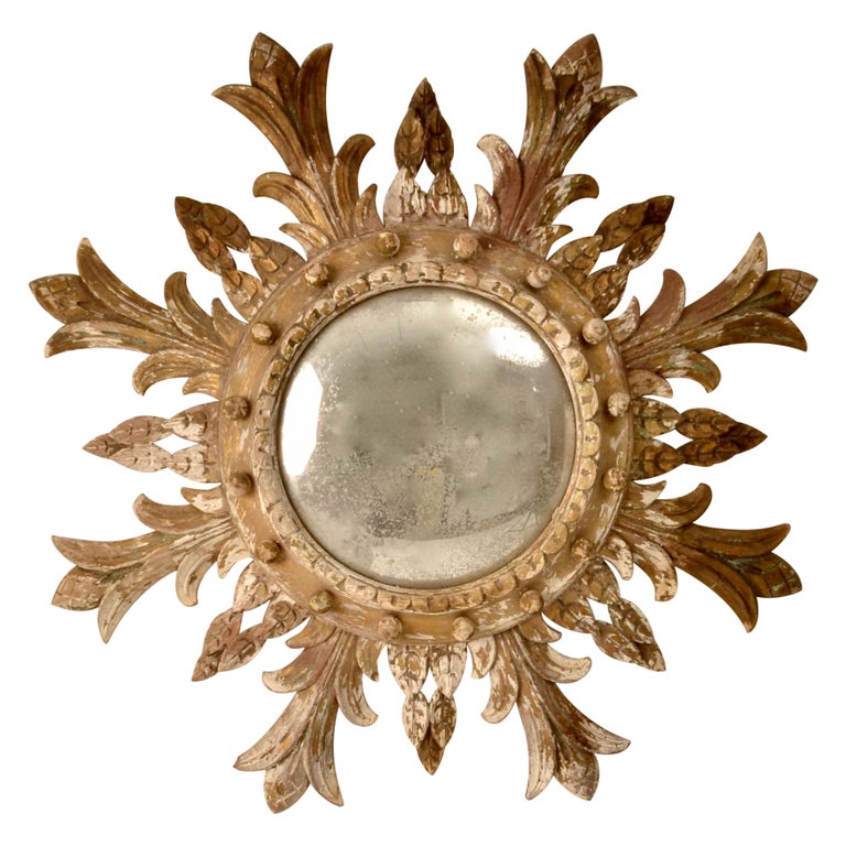 Vintage Starburst Mirror with Bull's Eye Mirror at 1stDibs | antique ...