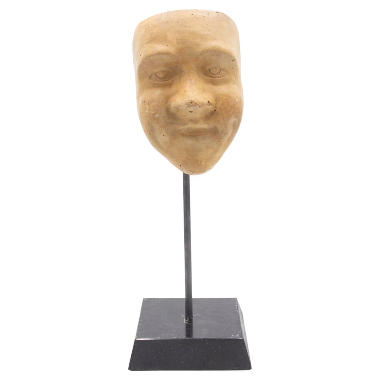 Continental German Terra-Cotta Mask For Sale at 1stDibs