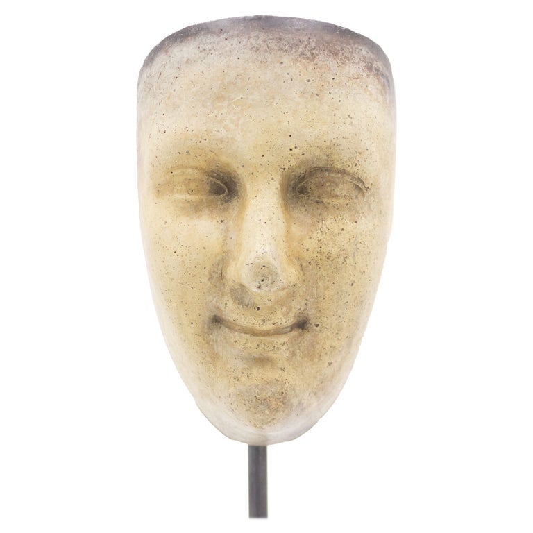 Continental German Terra-Cotta Mask For Sale at 1stDibs