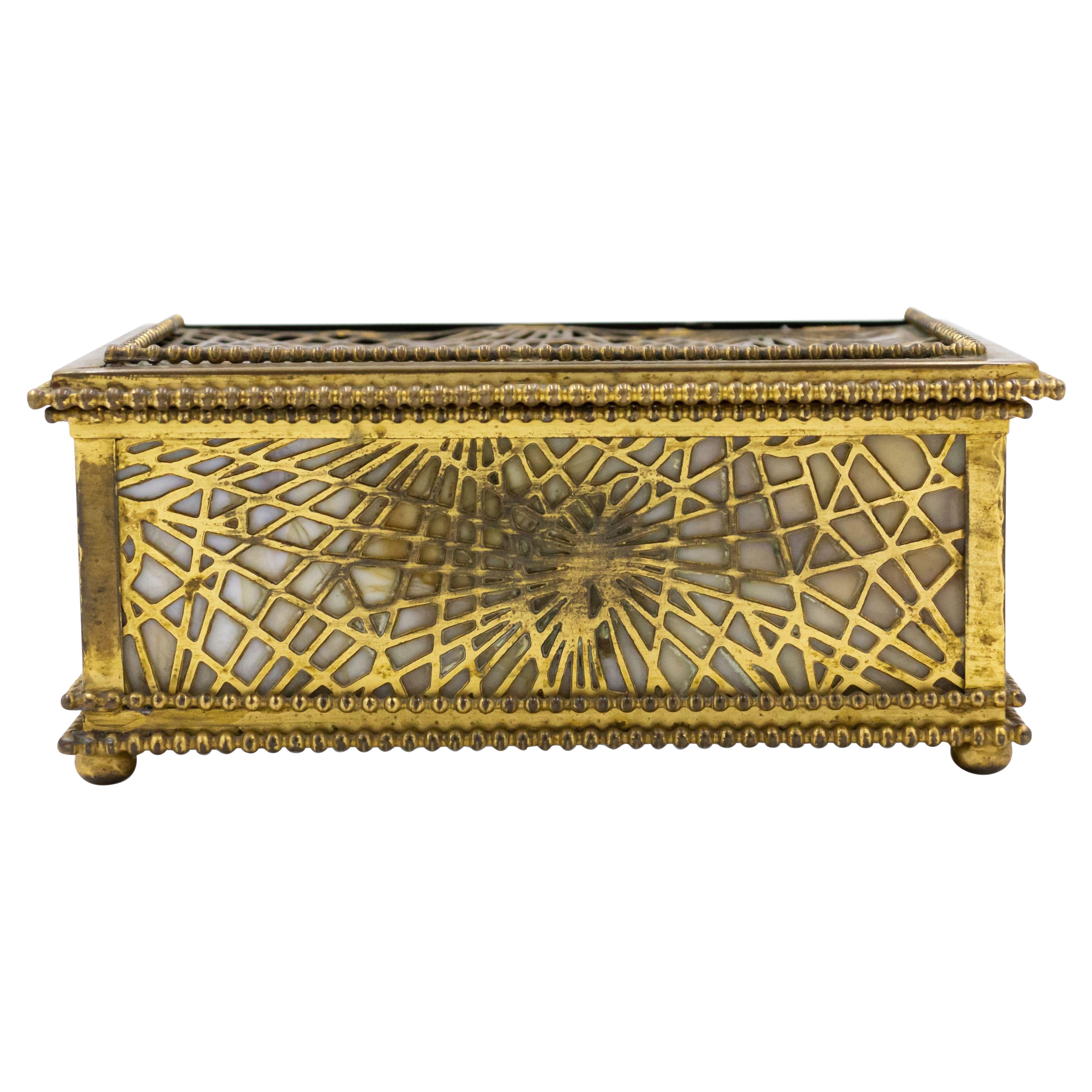 American Mission Bronze Spider Web Box at 1stDibs