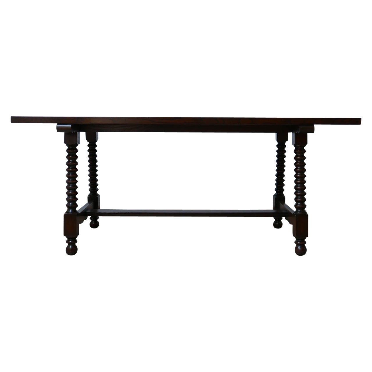 French Art Deco Bobbin Dining Table at 1stDibs | bobbin leg dining table