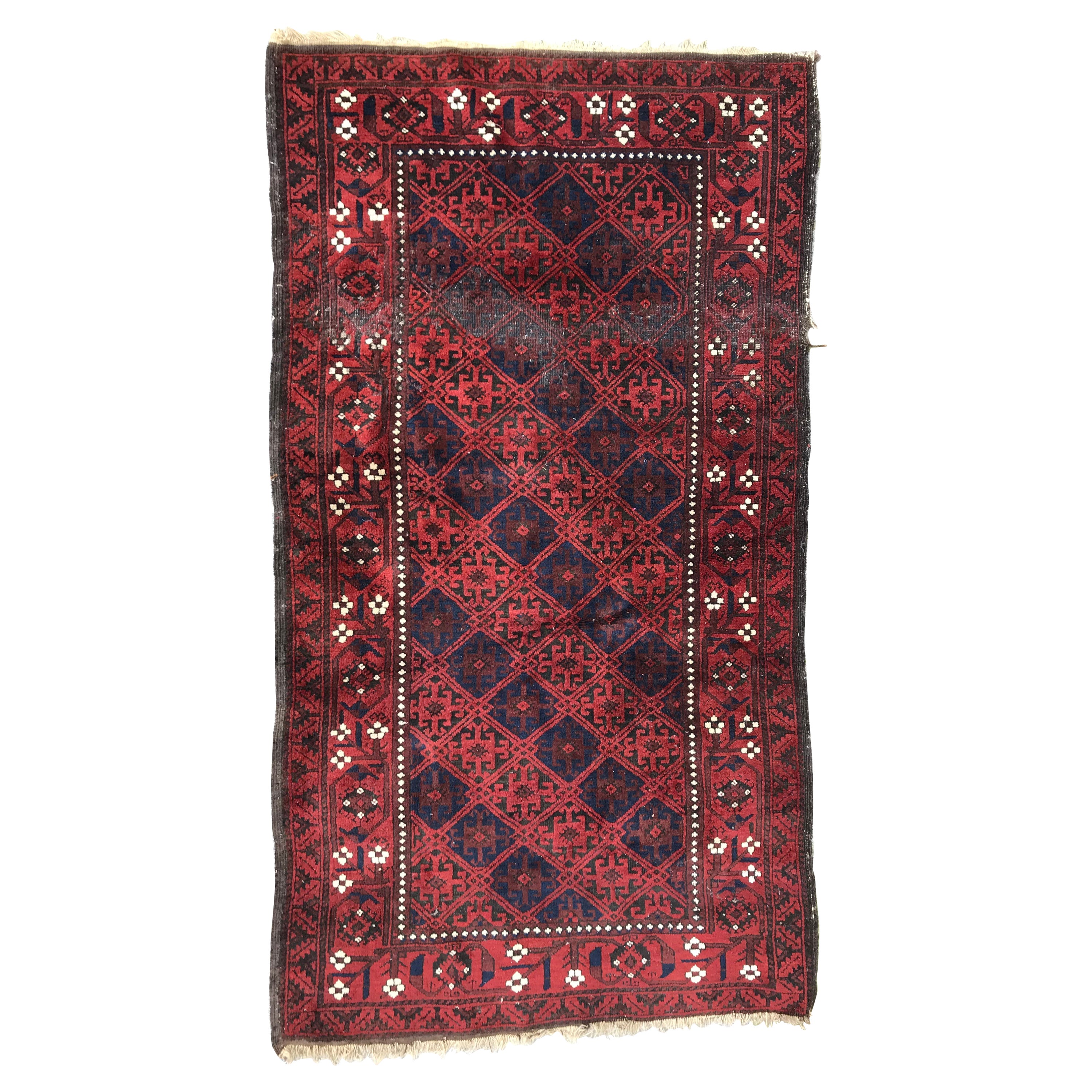 Antique Tribal Turkmen Baluch Afghan Rug For Sale at 1stDibs