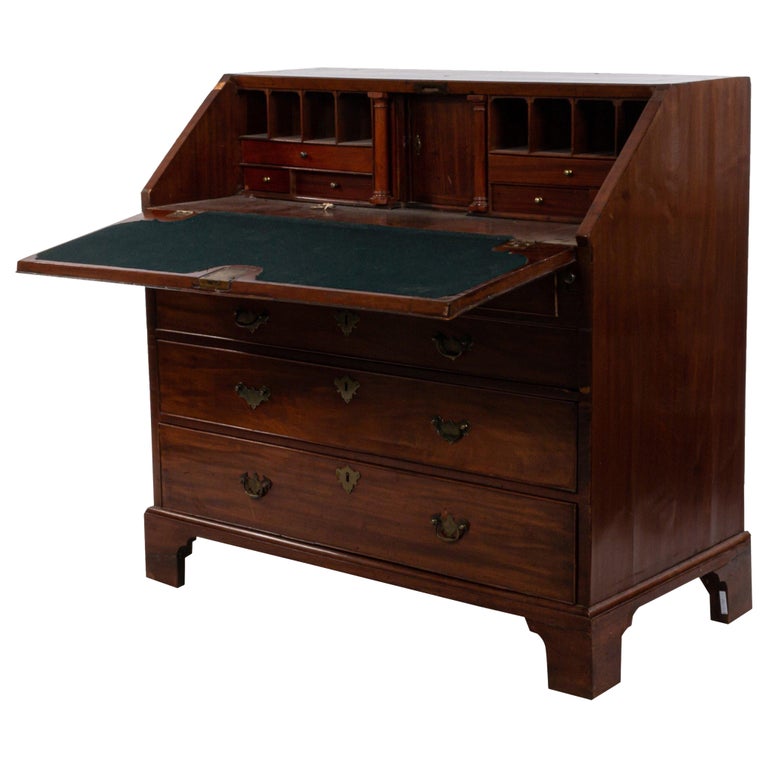 American Block Front Dropdown Mahogany Secretary Desk For Sale at ...