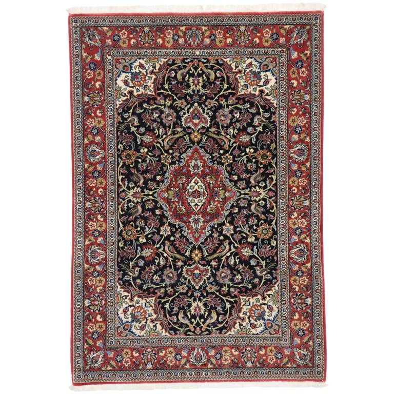 Vintage Persian Qum Rug with Neoclassical Art Nouveau Style For Sale at ...