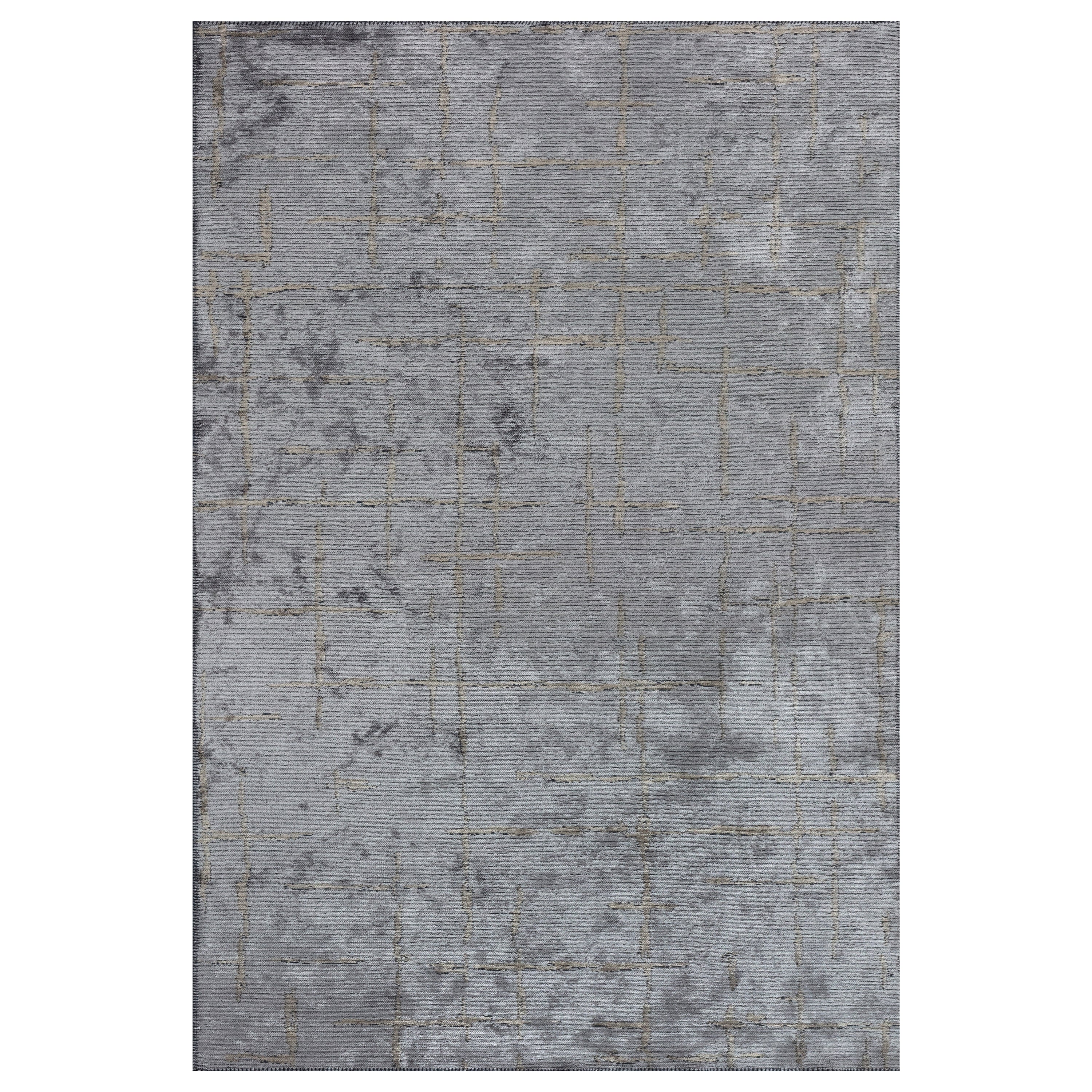 Modern Minimalist Pattern Silver Gray Beige 5x10 Gallery Runner Area ...