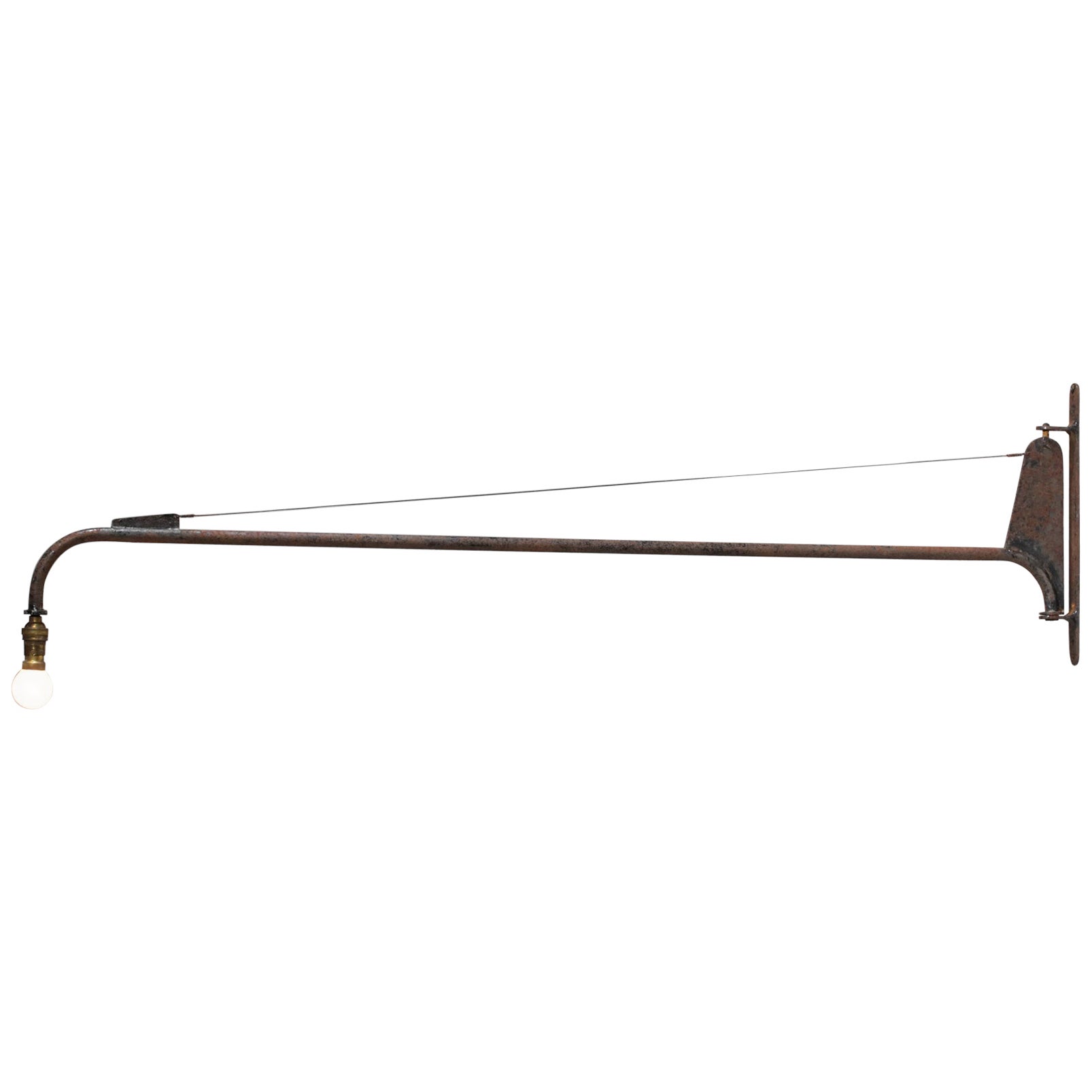 Jean Prouvé Lamp 50's Oxidized Steel Vintage D317 at 1stDibs