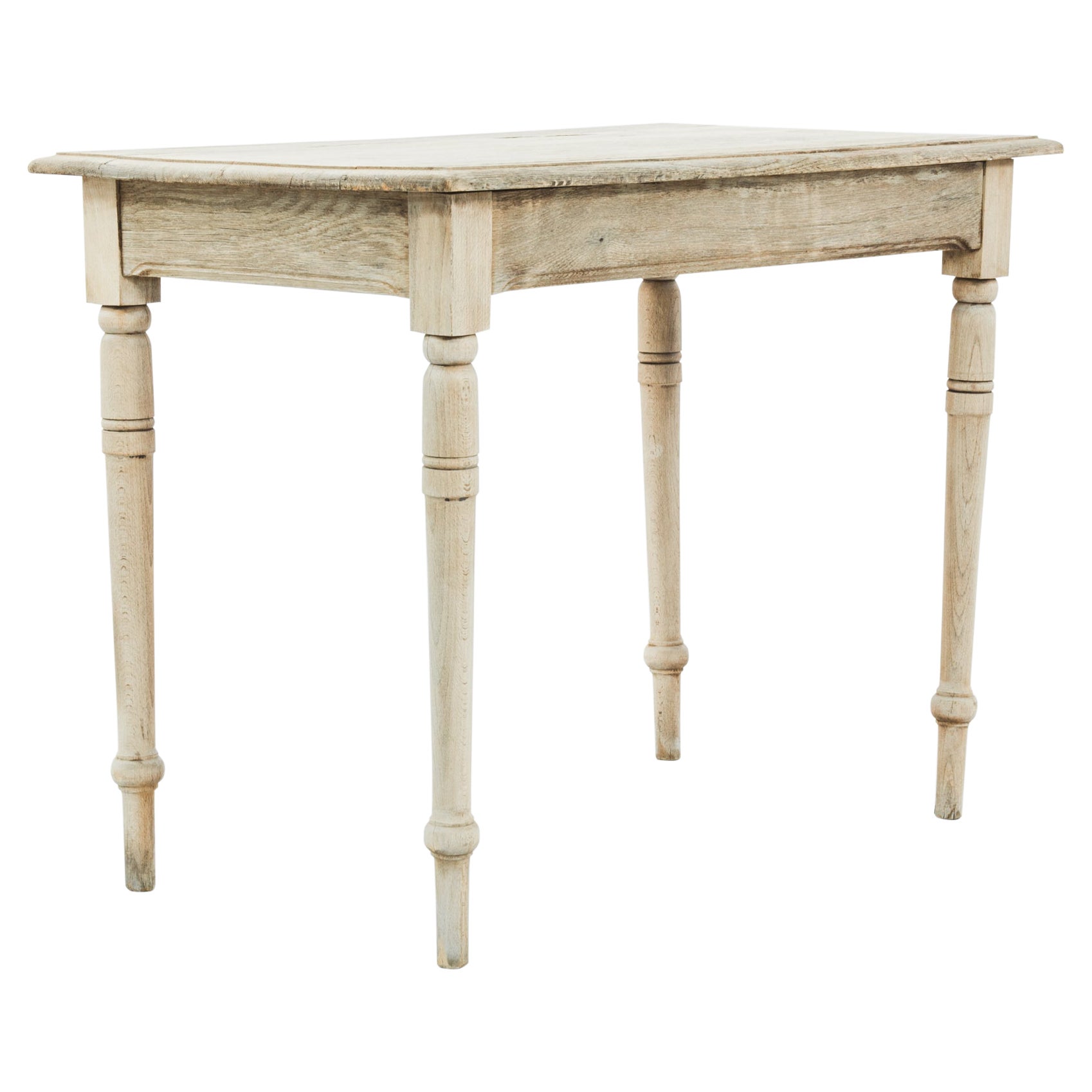 Antique French Country Bleached Oak Side Table at 1stDibs