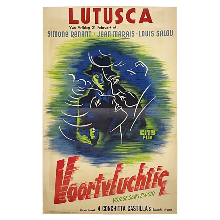 Movie Poster Simone Renant in "Voyage sans Espoir", "Voortvluchtig" by ...