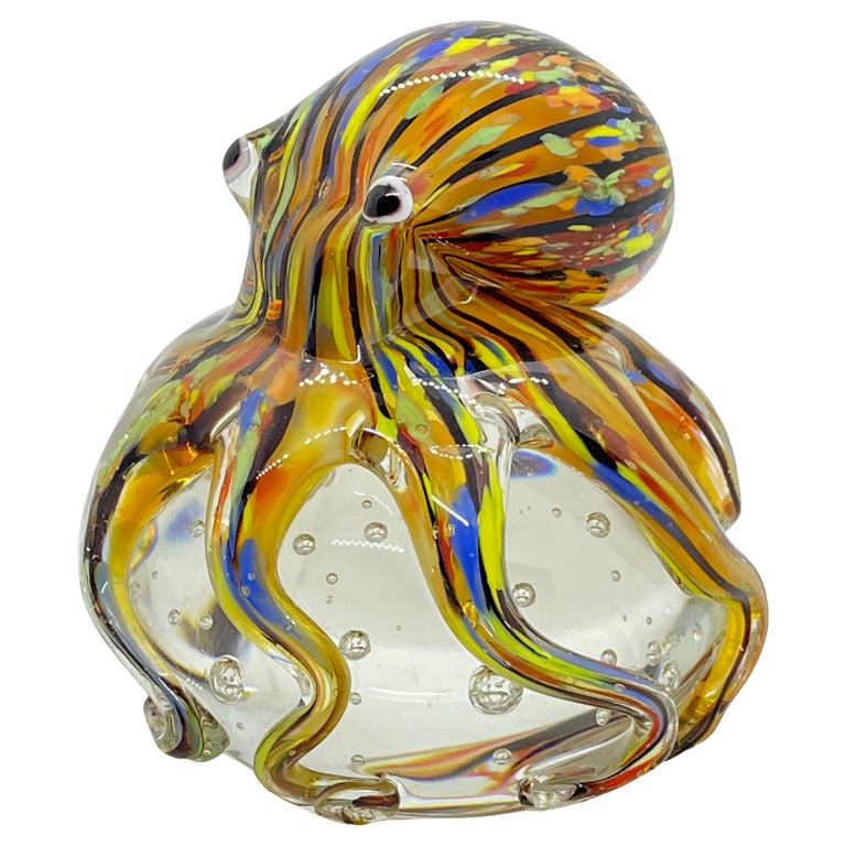 Gorgeous Murano Italian Art Glass Giant Octopuses Paperweight, Italy ...