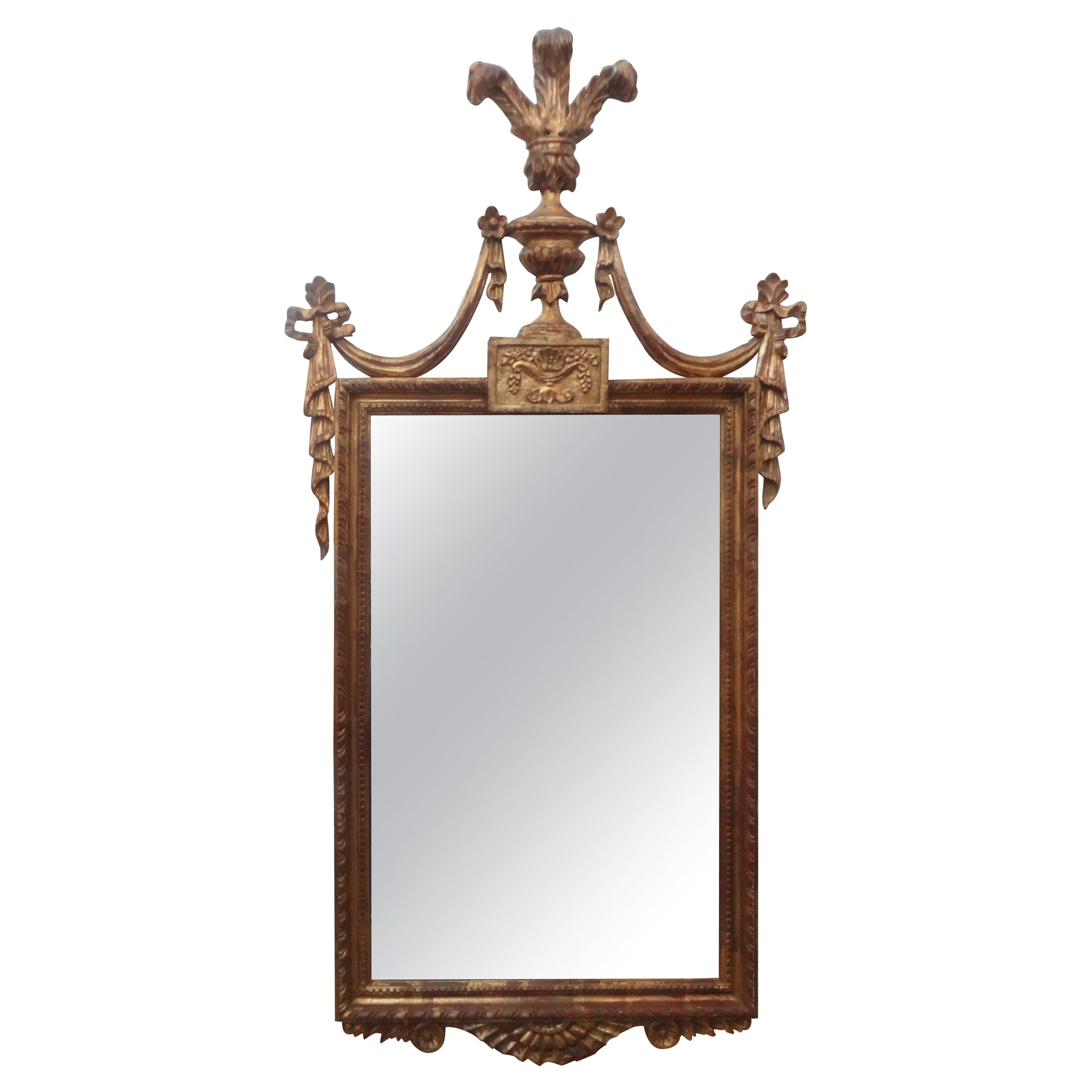 Italian Carved Gilt-wood Neoclassical Style Mirror For Sale at 1stDibs