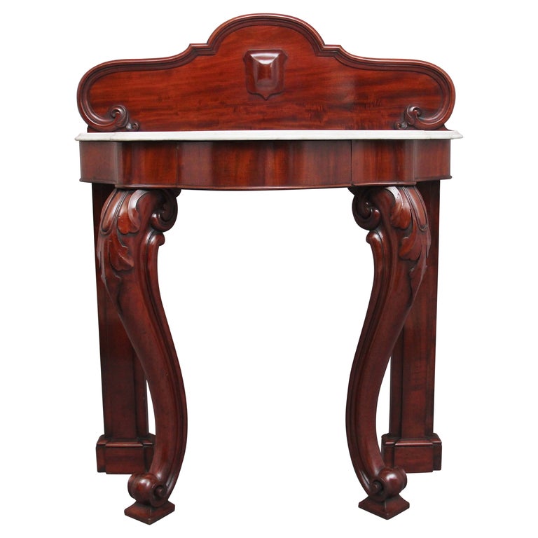 19th Century Mahogany and Marble Top Consul Table For Sale at 1stDibs ...