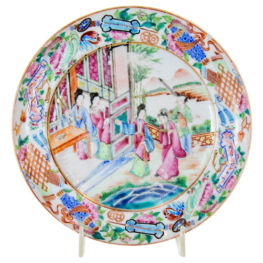 Rose Medallion Plate For Sale at 1stDibs | antique rose medallion ...