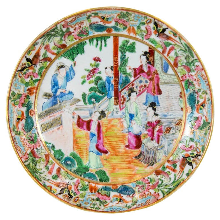 Rose Mandarin Plate For Sale at 1stDibs