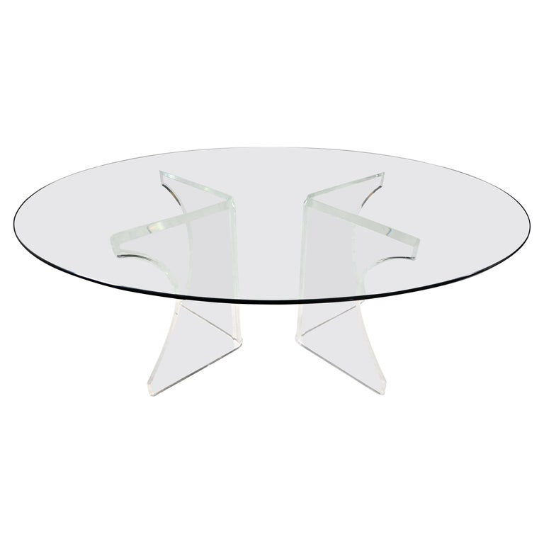 Moderner moderner Hollywood Regency Art Deco Lucite skulpturaler ...