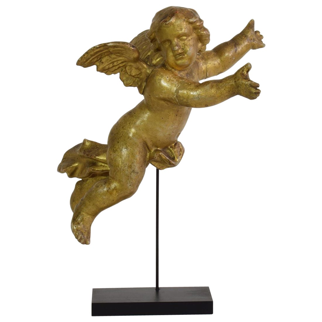 18th c. Wood Carved Angel Sculpture at 1stDibs